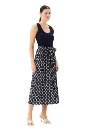 Fifteen Twenty Sleeveless Belted Midi Dress
