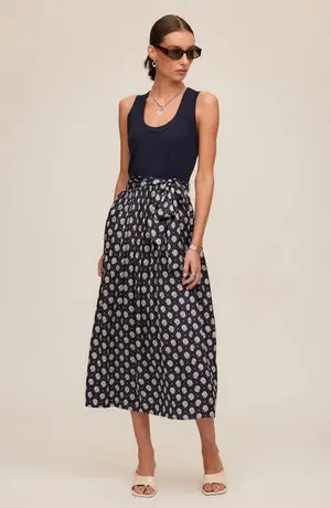 Fifteen Twenty Sleeveless Belted Midi Dress