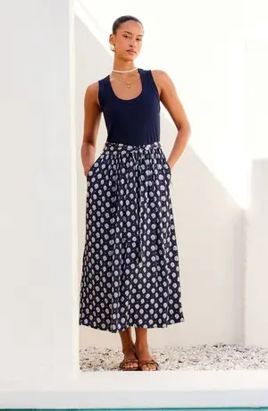 Fifteen Twenty Sleeveless Belted Midi Dress