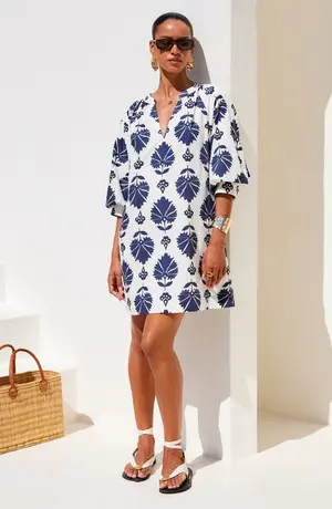 Fifteen Twenty Brianne Lantern Sleeve Shift Dress