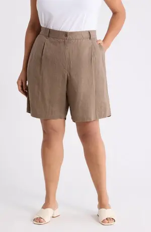 Eileen Fisher Organic Linen Walking Shorts