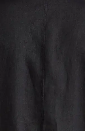 Eileen Fisher Stand Collar Linen Jacket - Black