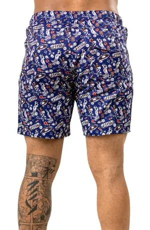 MACEOO Printed Swim Trunks - Black
