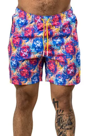 MACEOO Printed Swim Trunks - Red