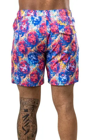 MACEOO Printed Swim Trunks - Red