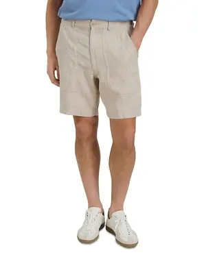 ALEX MILL Straight Fit 8" Pull On Field Shorts - Flax