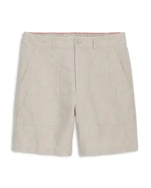 ALEX MILL Straight Fit 8" Pull On Field Shorts - Flax