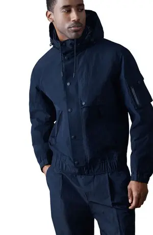 Mackage Garrett Hooded Rain Jacket - Navy
