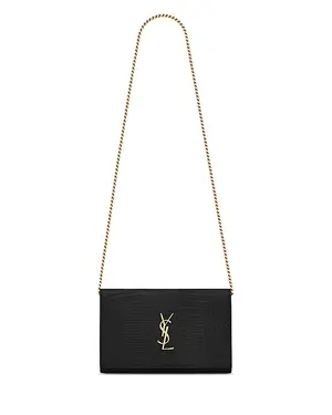 Saint Laurent Cassandre Chain Wallet - Black