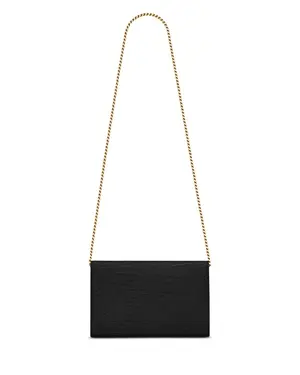 Saint Laurent Cassandre Chain Wallet - Black