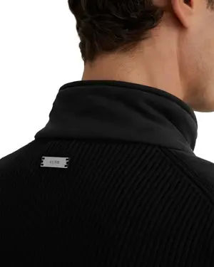 REISS Bram Zip Through Funnel Jacket - Black