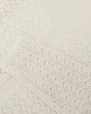 REISS Bella Pointelle Knit Top - Ivory