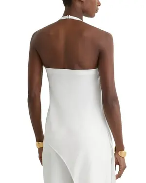 REISS Quinn Asymmetric Halter Neck Top