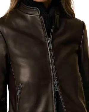 REISS Allie Leather Jacket