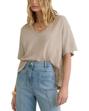 REISS Ember Tee - Stone Neutral