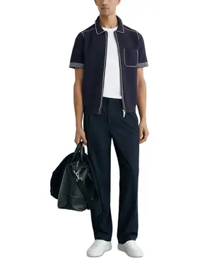 REISS Blake Regular Fit Contrast Pipe Shirt