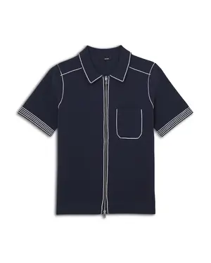 REISS Blake Regular Fit Contrast Pipe Shirt