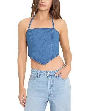 Good American The Denim Recess Top