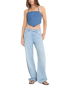 Good American The Denim Recess Top