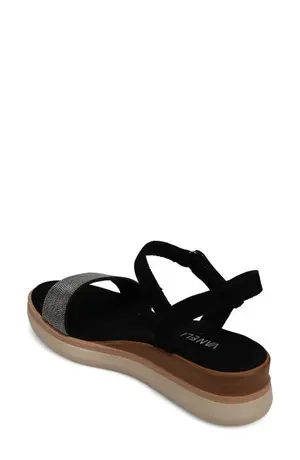 Vaneli Huggy Slingback Platform Wedge Sandal - Black