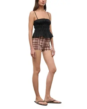 Staud Aya Linen Tank - Black