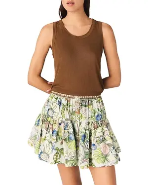 Maje Rib-knit Lyocell Top