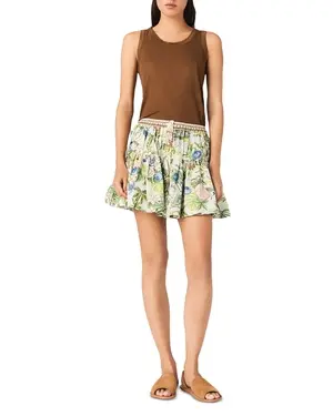 Maje Rib-knit Lyocell Top