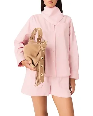 Maje Cionea Removable Scarf Shirt