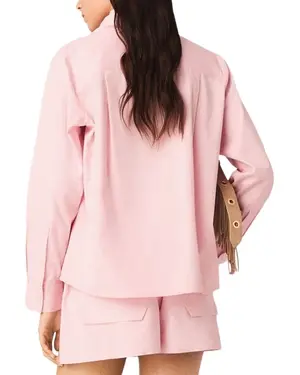 Maje Cionea Removable Scarf Shirt