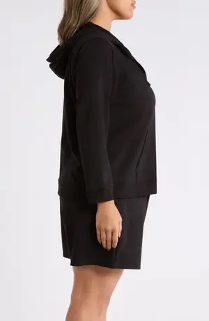 Eileen Fisher Hooded Zip Jacket