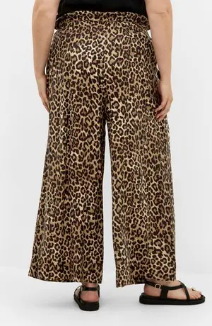 City Chic Resort Print Wide-leg Pants