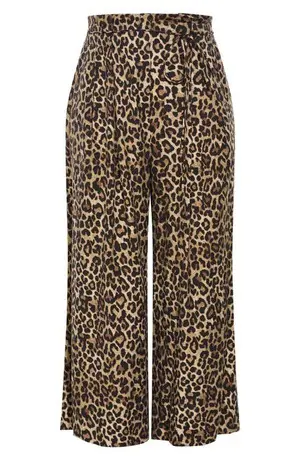 City Chic Resort Print Wide-leg Pants