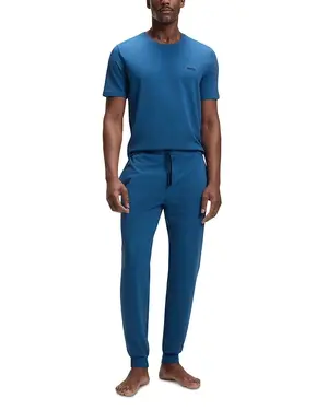 BOSS Embroidered Logo Mix & Match T-shirt Open Blue