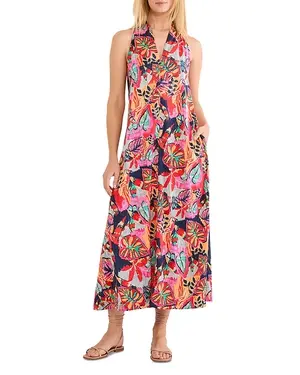 NIC+ZOE Kauai Garden Printed Maxi Dress - Red Multi