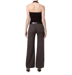 Citizens Of Humanity Nora Linen Trousers - Charcoal