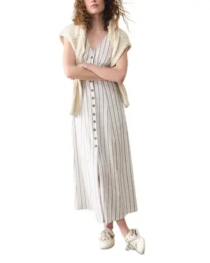 Marine Layer Camila Maxi Dress - Cream/navy