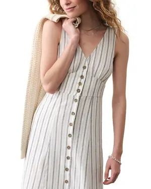 Marine Layer Camila Maxi Dress - Cream/navy