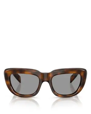 Prada 54mm Rectangular Sunglasses - Grey