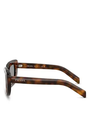 Prada 54mm Rectangular Sunglasses - Grey