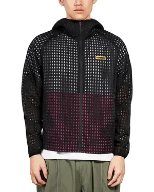 PLEASURES System Hooded Basketweave Jacket - Black