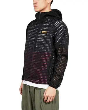 PLEASURES System Hooded Basketweave Jacket - Black
