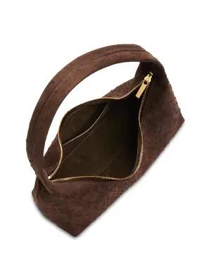MANSUR GAVRIEL Candy Embossed Leather Baguette - Ebony