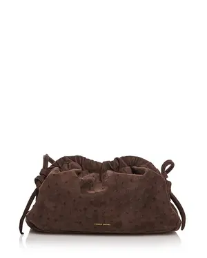 MANSUR GAVRIEL Mini Embossed Leather Cloud Clutch - Ebony