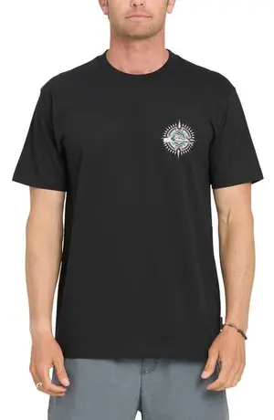 Quiksilver Shooting Star Short Sleeve Graphic T-shirt - Black