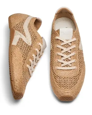 Rag & Bone Retro Runner Raffia Sneakers - Natural Raffia