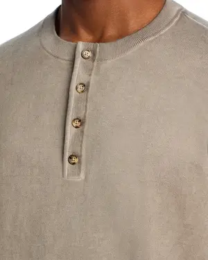 Rag & Bone Washed Henley Shirt - Gran