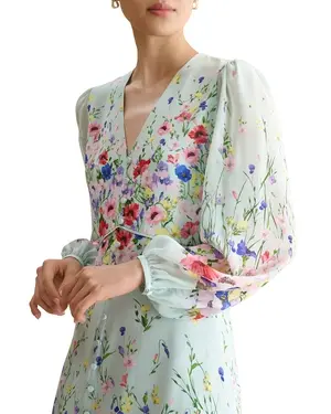 HOBBS LONDON Petite Monica Silk Dress