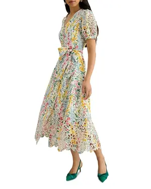 HOBBS LONDON Petite Christie Button Front Dress