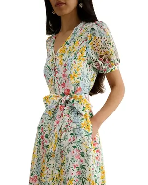 HOBBS LONDON Petite Christie Button Front Dress