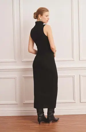 Naadam Sleeveless Cashmere Turtleneck Dress